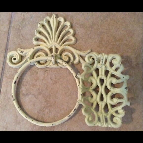 Bath | Cast Iron Towel Holder With Soap Dish | Poshmark